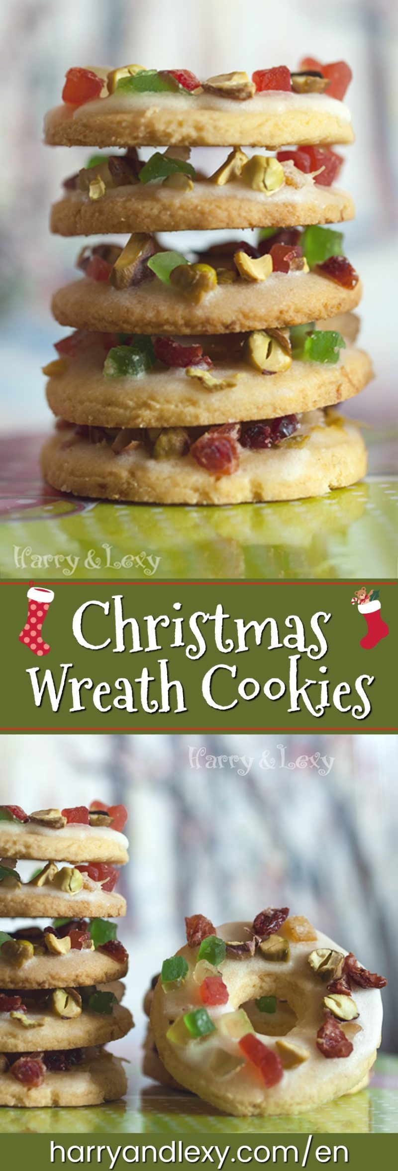 Easy Christmas Wreath Cookies Recipe - Harry & Lexy's Workshop